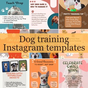 40 Dog Training Instagram Post Templates Editable Canva Templates for ...