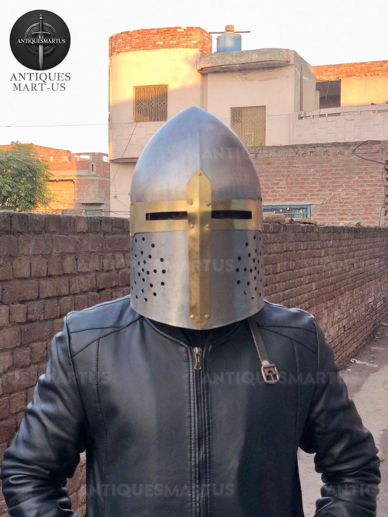 Medieval Templar Helmet | Knight Teutonic Wing Helmet | Great Horned ...