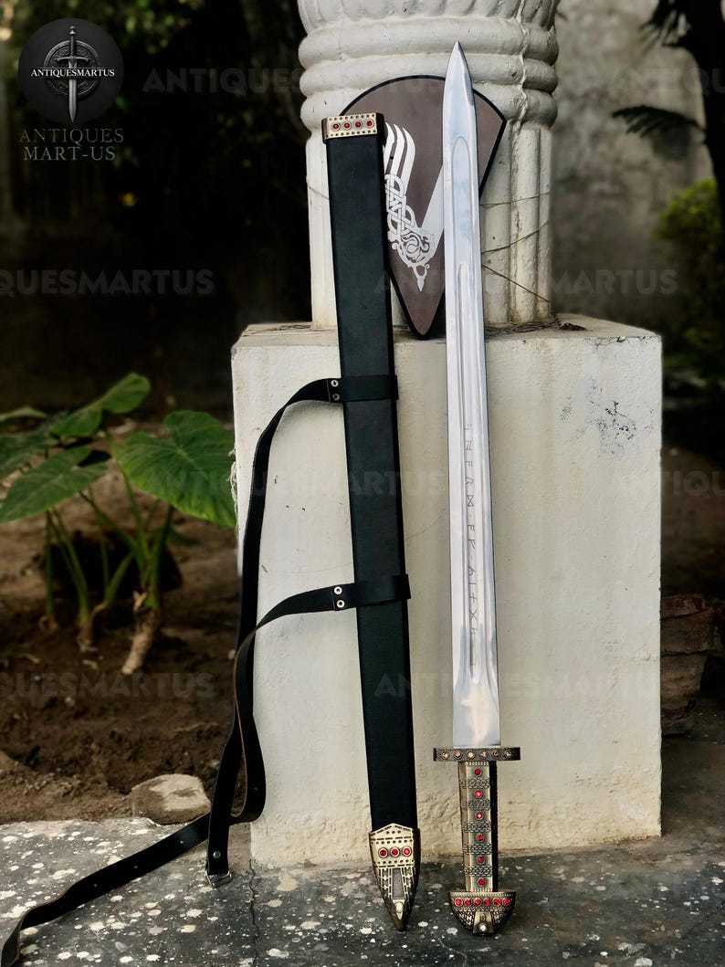 King Ragnar Lothbrok Viking Sword, Handmade Medieval Sword With ...