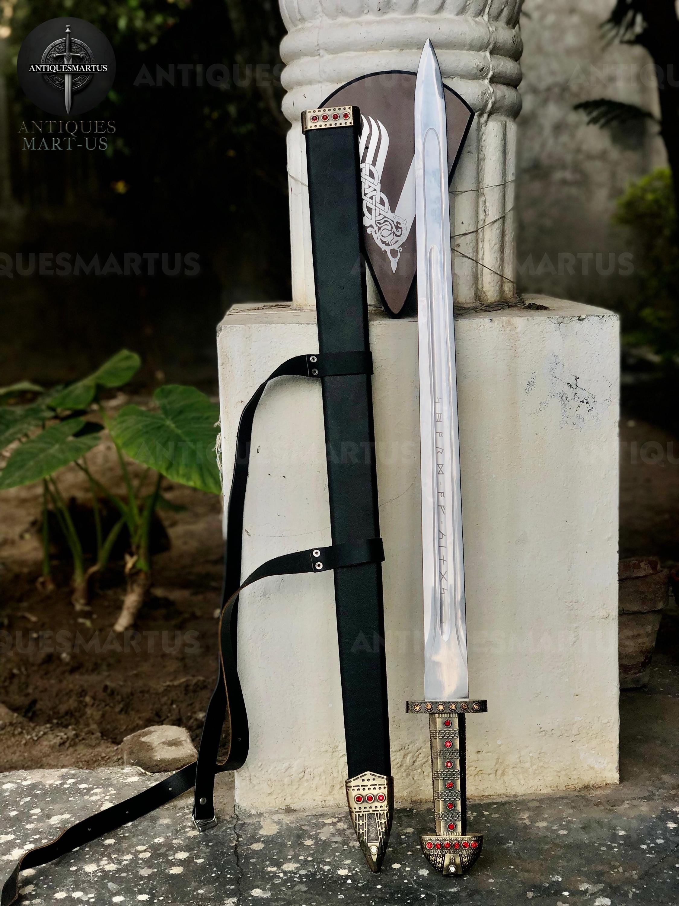 King Ragnar Lothbrok Viking Sword, Handmade Medieval Sword With ...