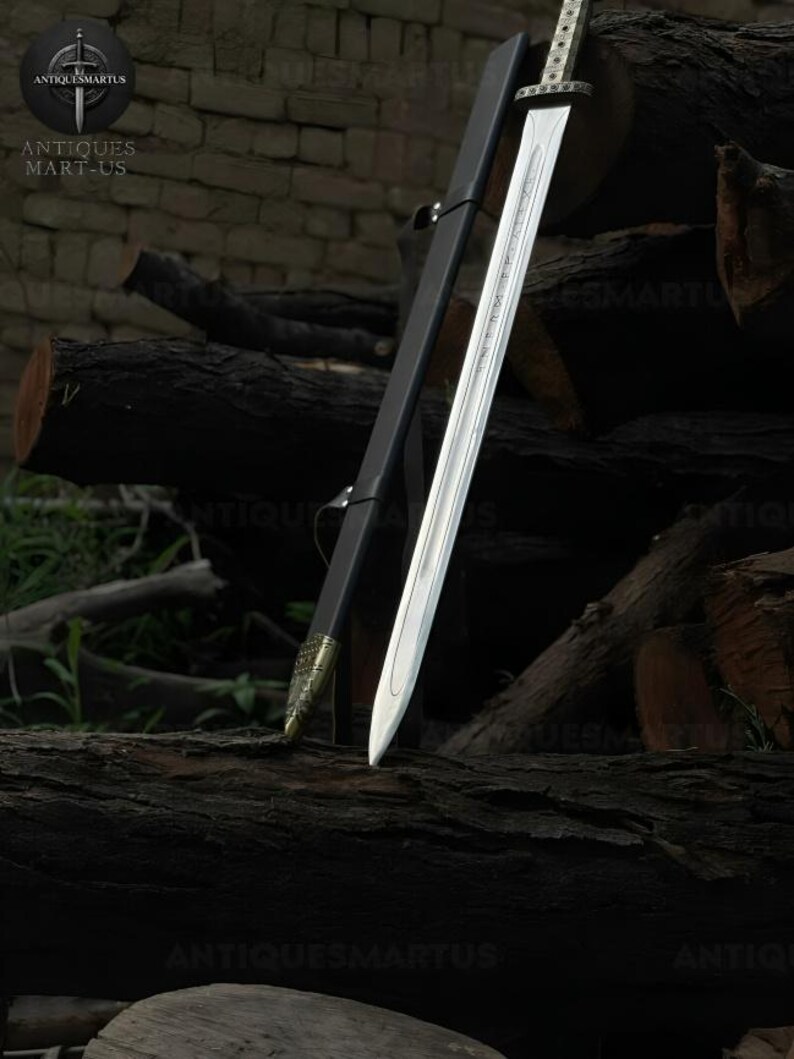 King Ragnar Lothbrok Viking Sword, Handmade Medieval Sword With ...