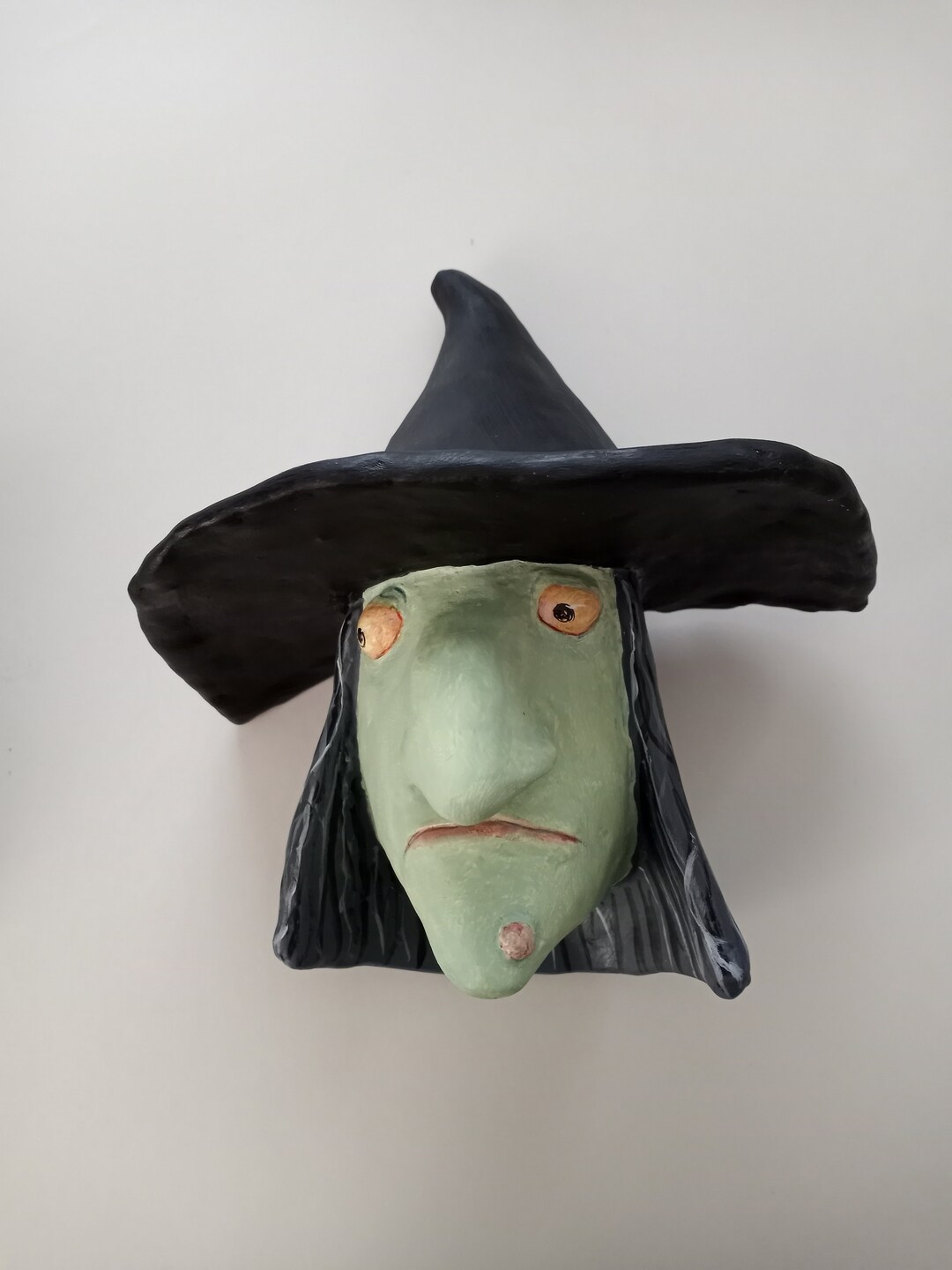 Halloween Witch Wall Mask Face Fem Sculpture Modern Wiccan - Etsy