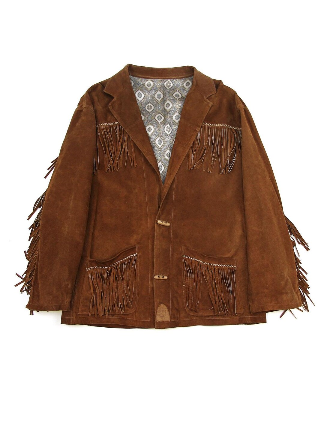 Genuine Leather Western Style American Western Jacket Coat With Fringes ...