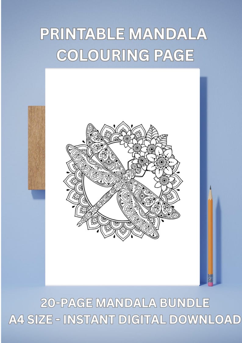 Printable Mandala ANIMALS Coloring Pages | 20 Page A4 Digital Download ...