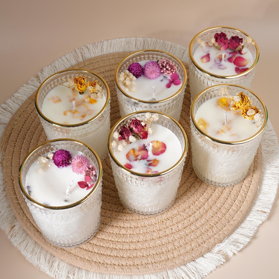 Unique Handmade Candles | Dried Flowers | Mother's Day Gift | Best ...