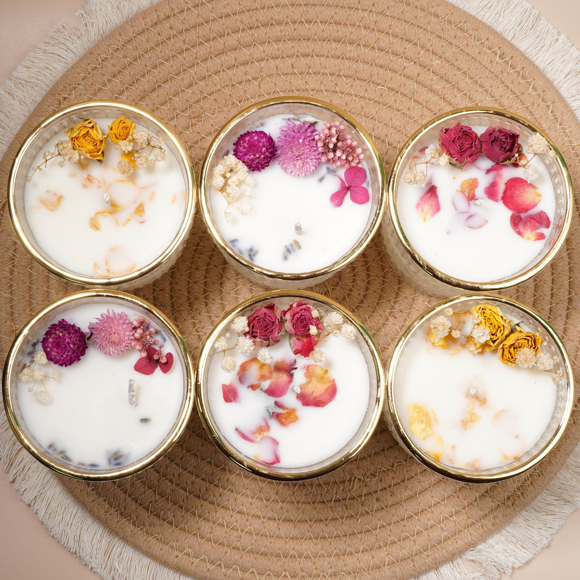 Unique Handmade Candles | Dried Flowers | Mother's Day Gift | Best ...