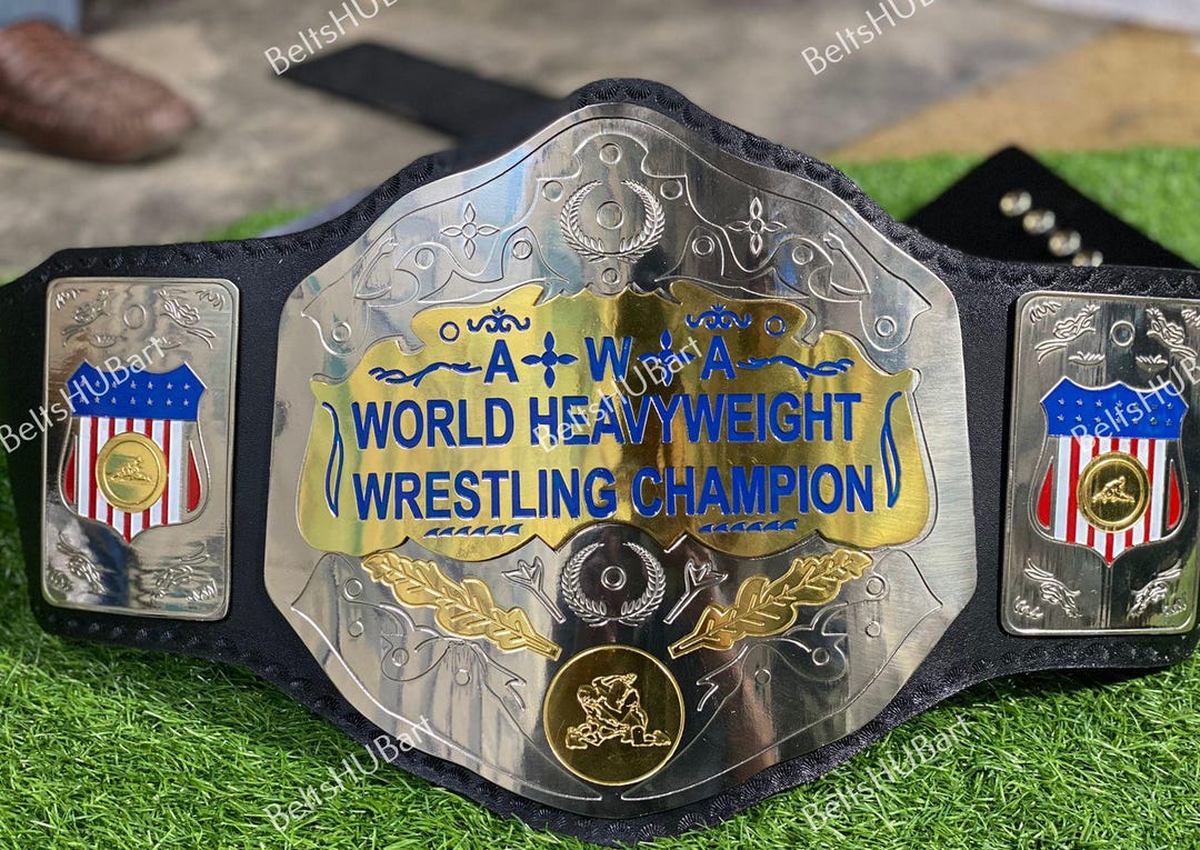 AWA World Heavyweight Wrestling Championship Belt - Adult Size Replica ...