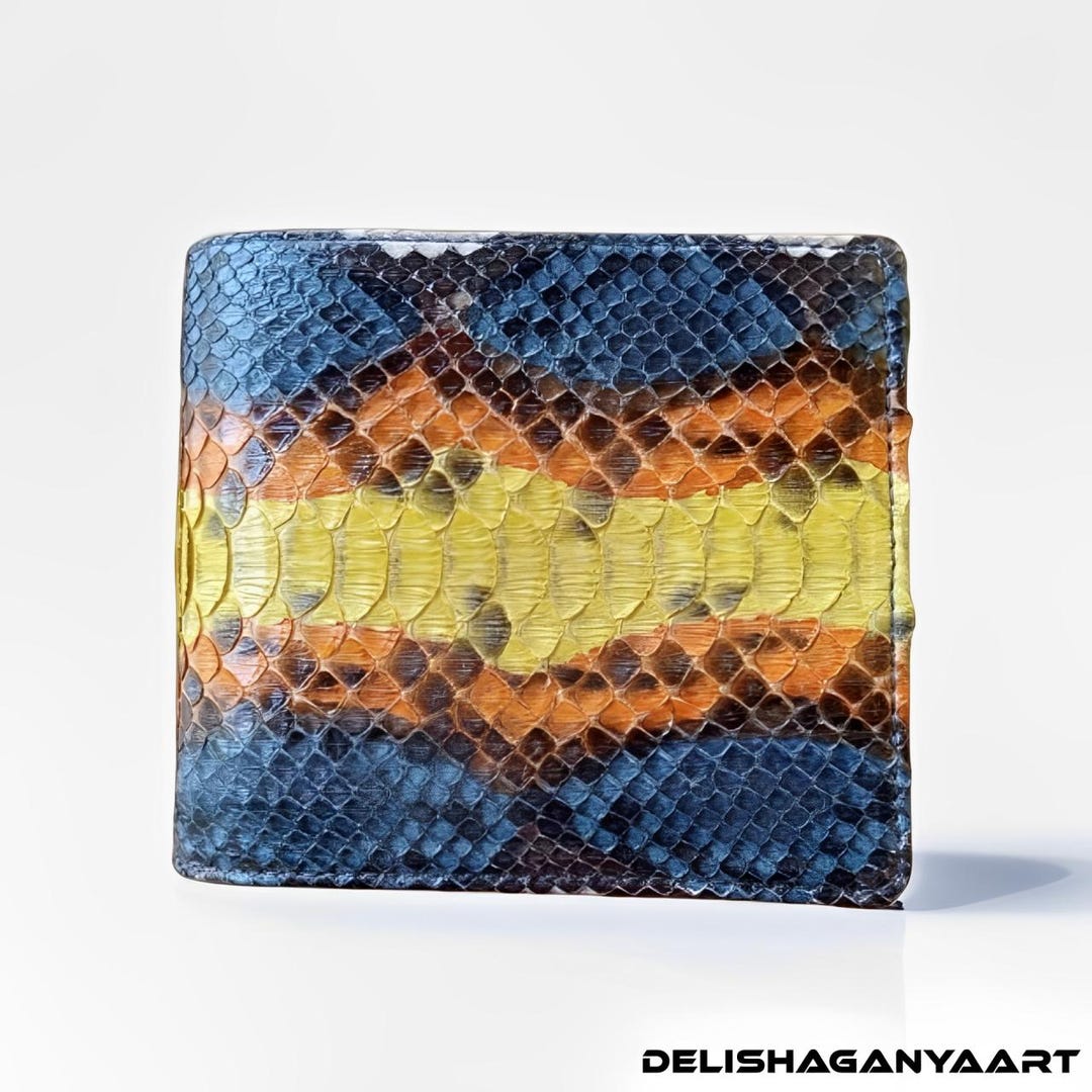 Authentic Python Leather Bifold Wallet Sleek and Sophisticated, Snake ...