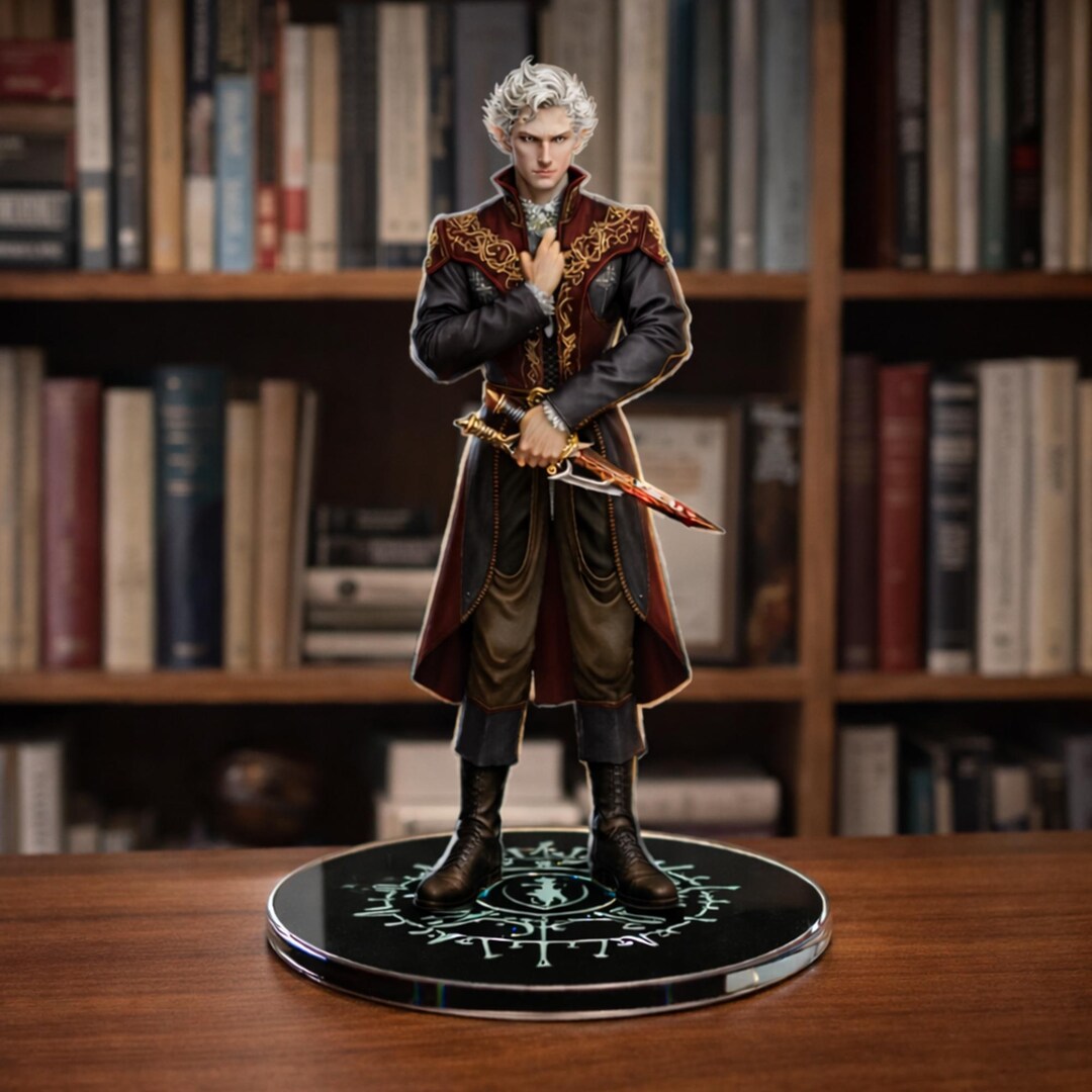 Astarion Spinning Standee, Baldur’s Gate 3 Vampire Elf Acrylic Figure ...