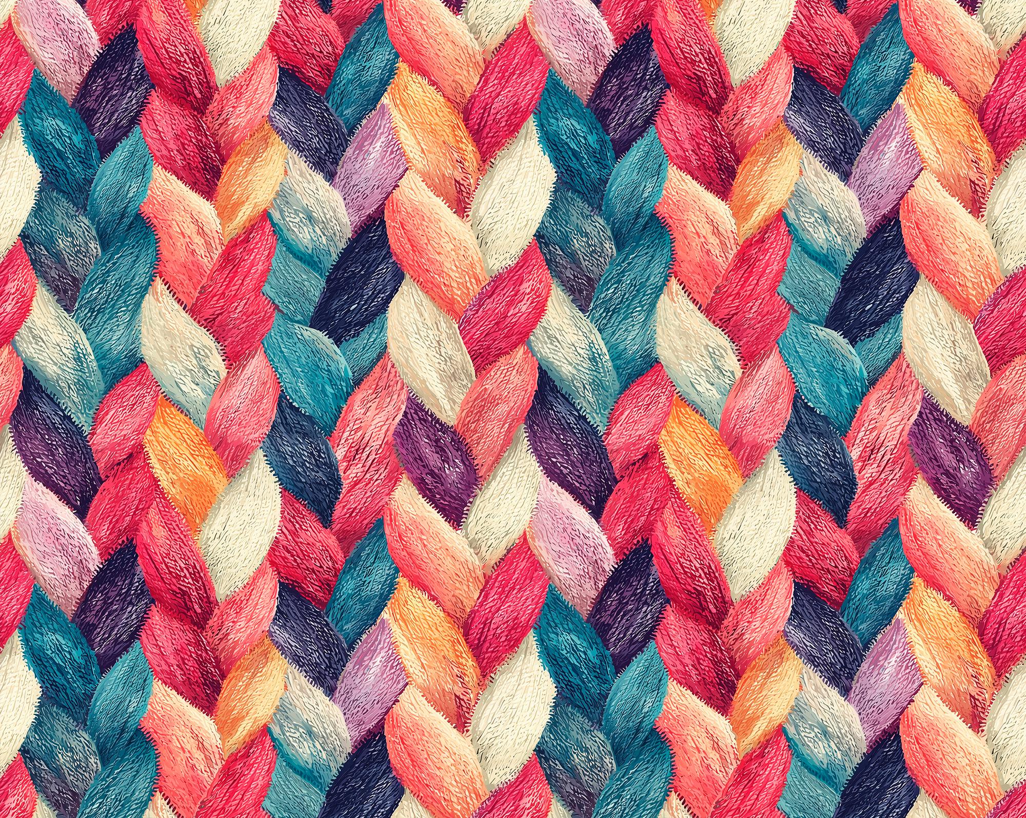 Watercolor Knitting Seamless Pattern - Crocheting Digital Paper ...