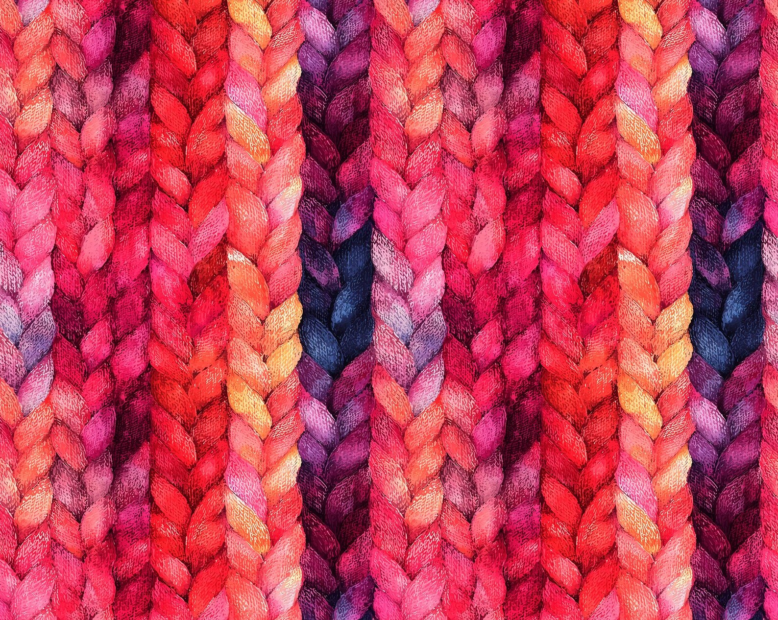 Watercolor Knitting Seamless Pattern - Crocheting Digital Paper ...