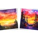 Watercolor Fantastic Sunset Clipart - Nature Art Digital Paper - Lake ...