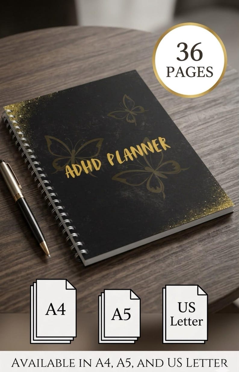 ADHD Planner | Daily Routine, Task, Goal Organizer (digital Download ...