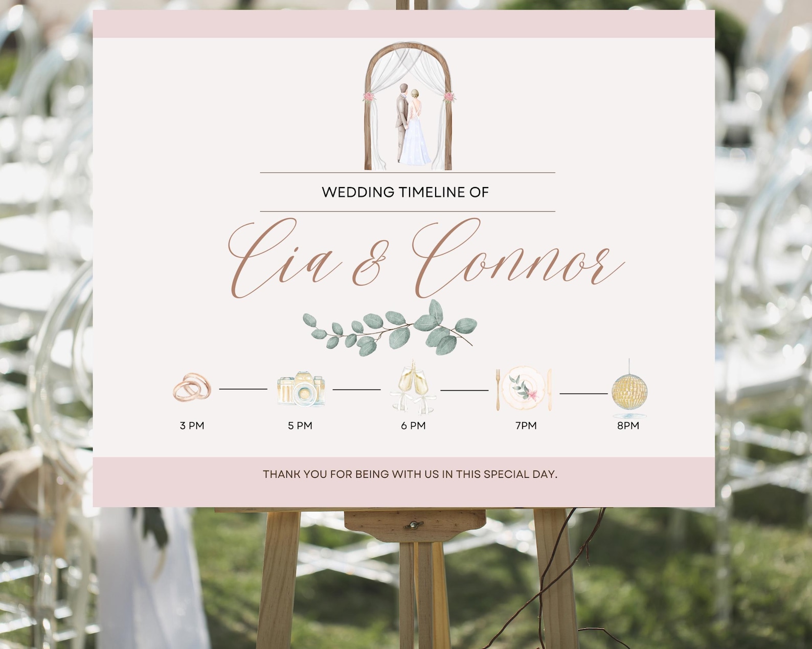 Wedding Timeline Watercolor Wedding Clipart Commercial Use PNG Wedding ...