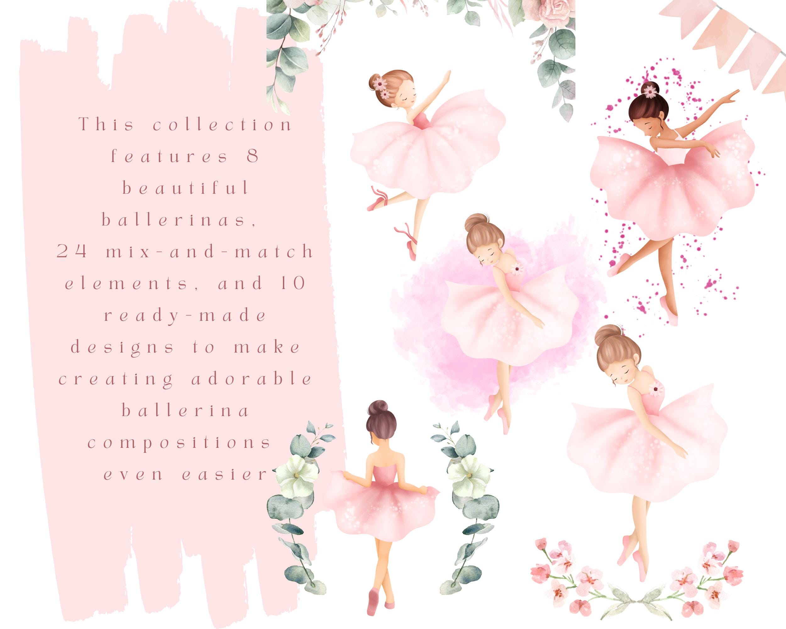 Watercolor Ballerina Clipart Swan Lake Clipart Pink Ballerina PNG ...