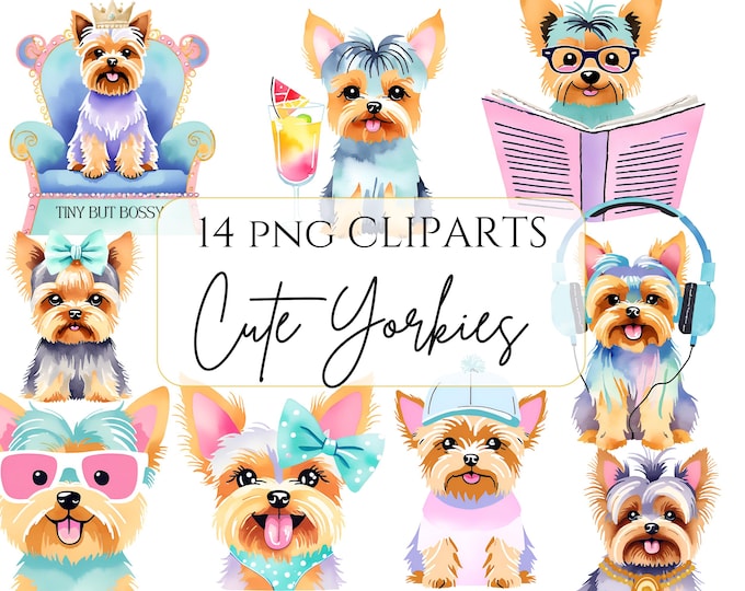 Cartoon Yorkshire Terrier PNG Clipart, 33 Adorable Yorkshire Terrier ...