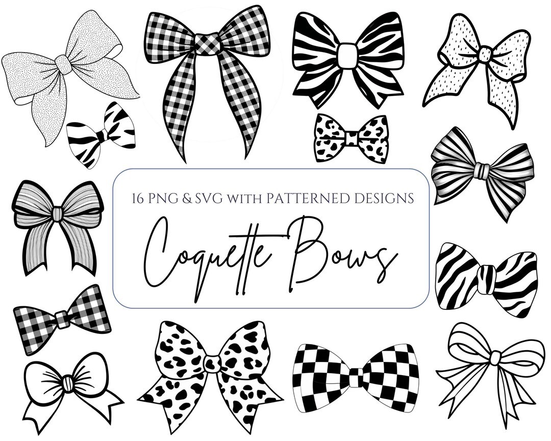 Coquette Bow Svg Pattern Bow Png Black Checkered Coquette Bow Svg Retro ...