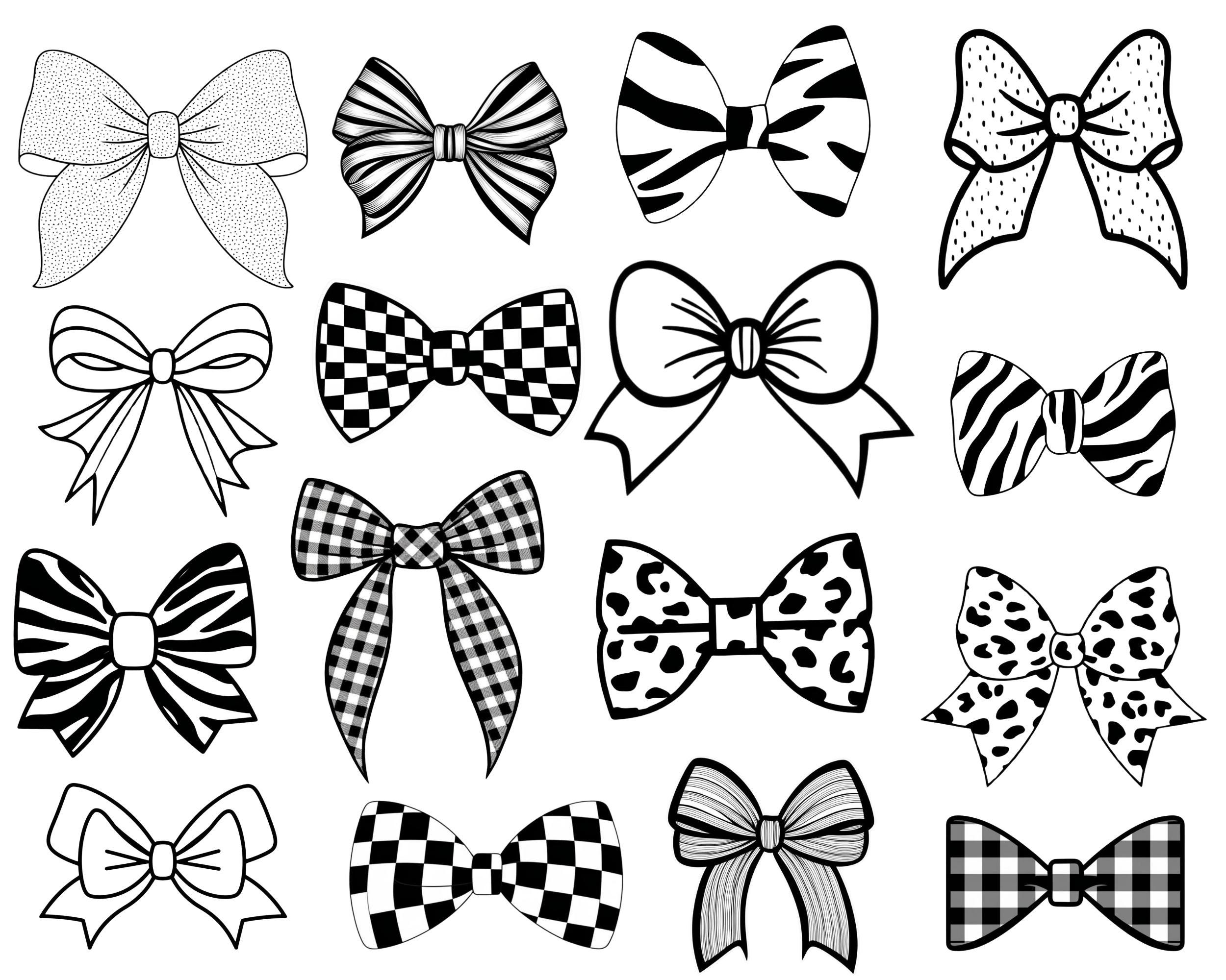 Coquette Bow Svg Pattern Bow Png Black Checkered Coquette Bow Svg Retro ...