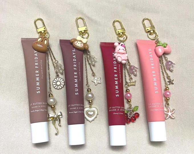 Lip Balm Charm Key Chain| Lip Balm Chain| Lip Balm| Gifts for Her| Lip ...