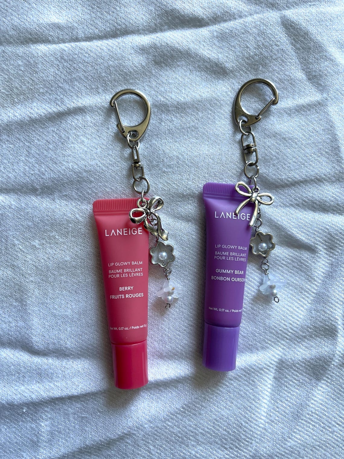 Handmade Lip Balm Keychains With Silver Hardware| Custom Laneige Keychains| Charm Keychains - Etsy