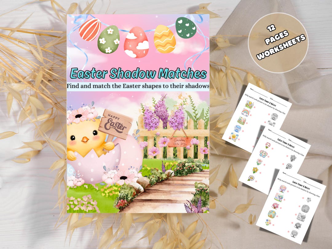 Easter Matching Worksheet|connect Objects to Their Shadows|fun ...