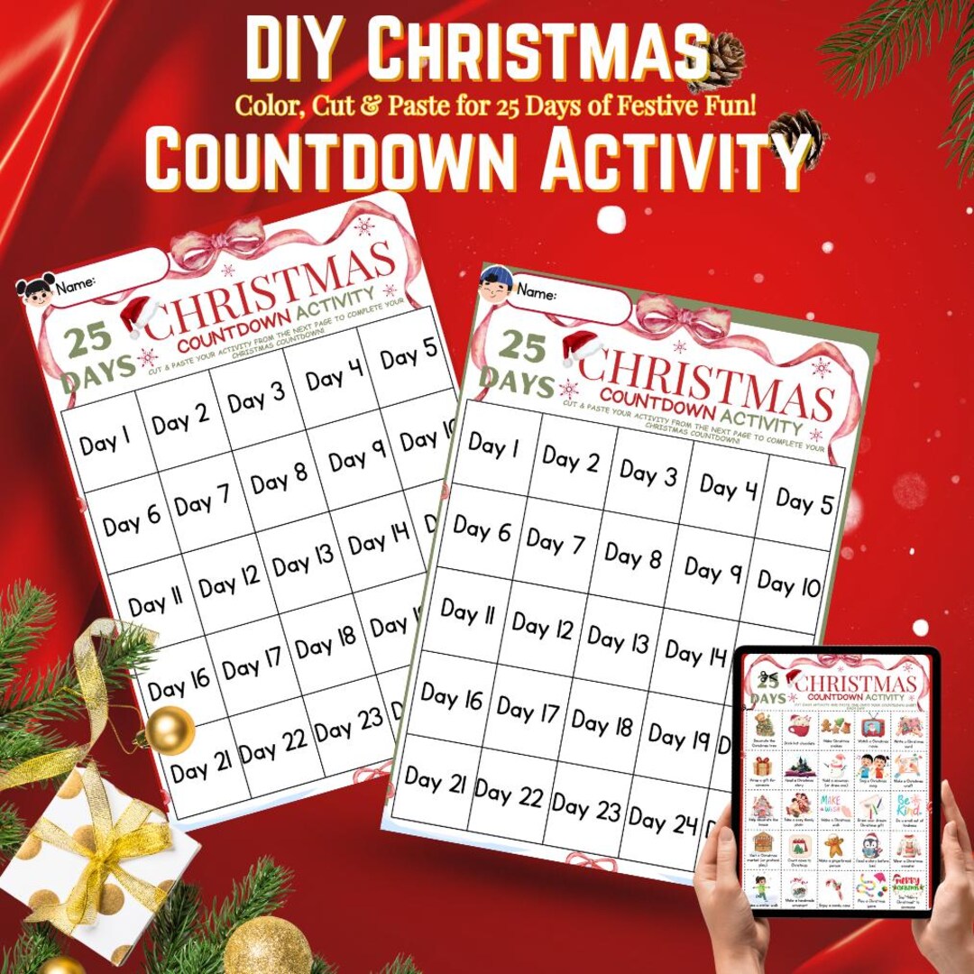 Christmas Countdown Activity for Kids | 25-day Advent Calendar ...