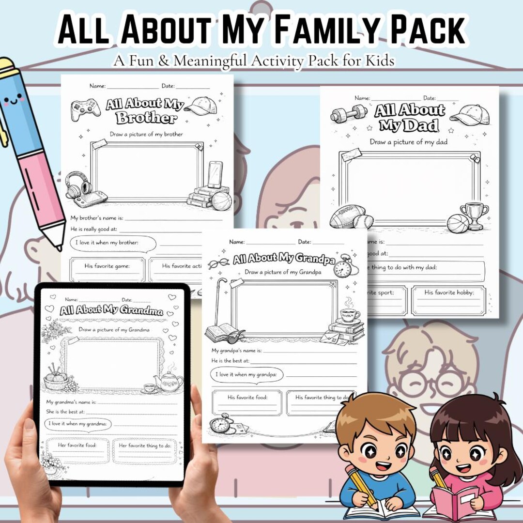 All About My Family Printable Pack | Preschool & Kindergarten Family ...