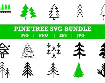 Pine Tree SVG Bundle, Forest Clipart (digital Download) - Etsy