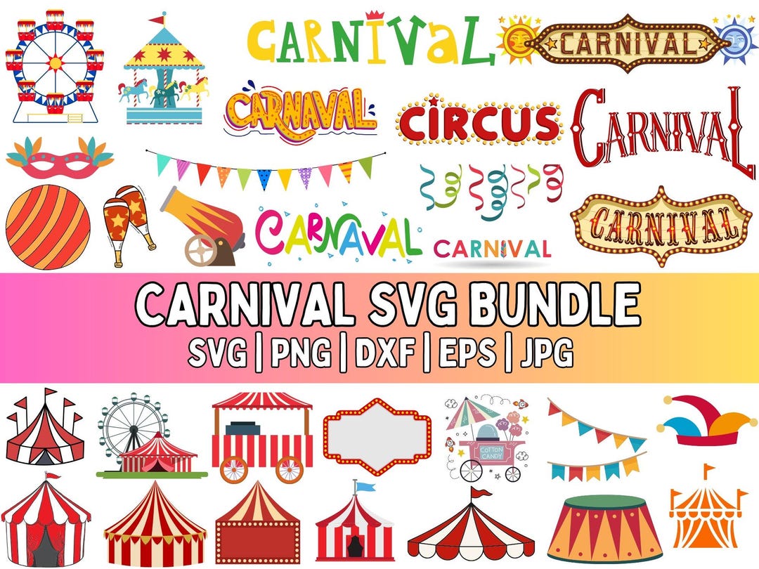 Carnival SVG Bundle: Circus Designs for Crafts (digital Download - Etsy
