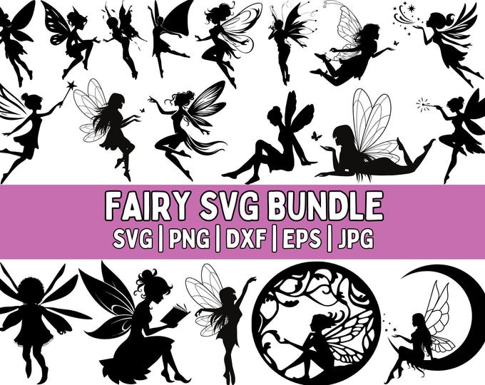 150+ Fairy Svg Bundle | Magical Fairy Cut Files | Fantasy Wings ...