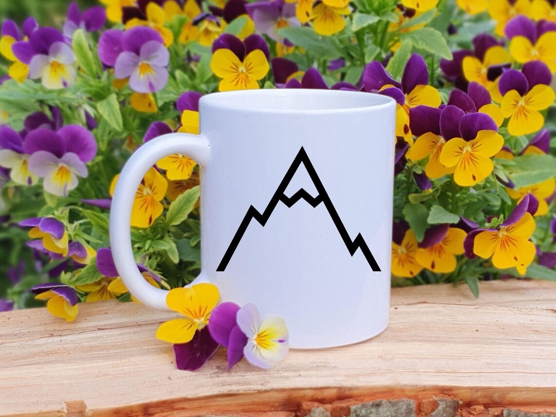 Mountain SVG Bundle: Hand-drawn Forest Tree Designs (digital Download ...