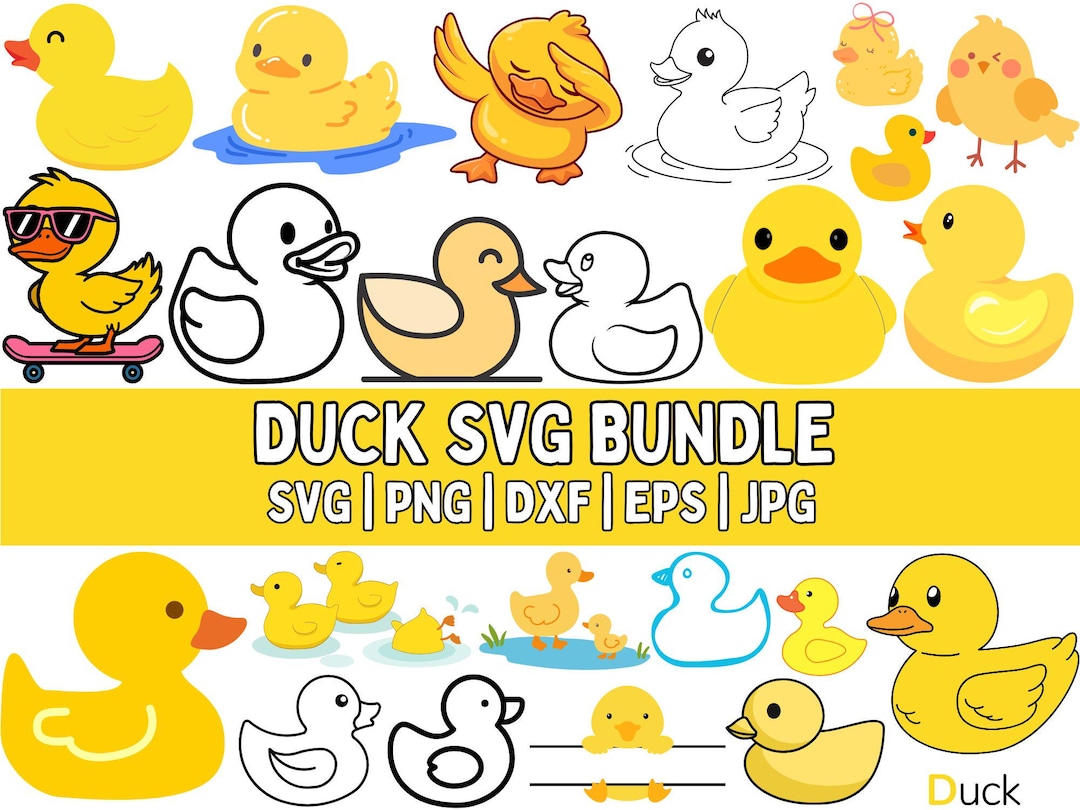 Duck SVG Bundle, Rubber Ducky Clipart (digital Download) - Etsy