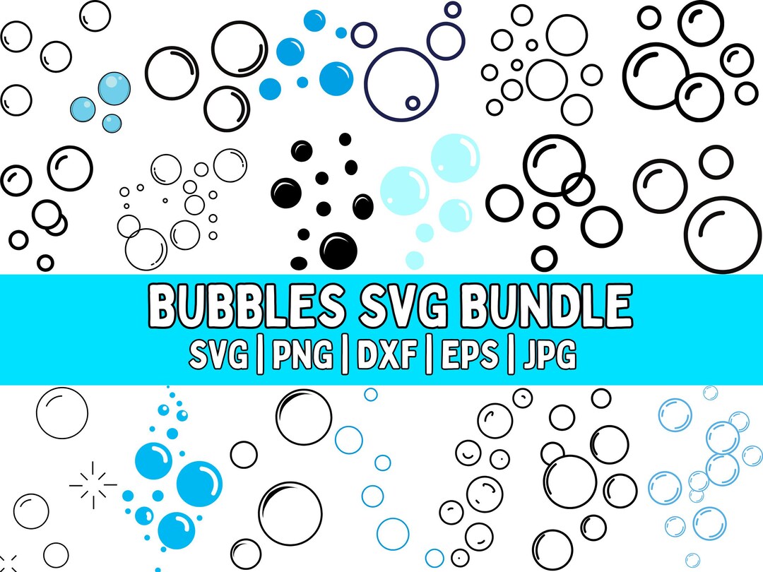 Bubbles SVG Bundle: Clipart, Vector, Cricut Cut Files (digital Download ...