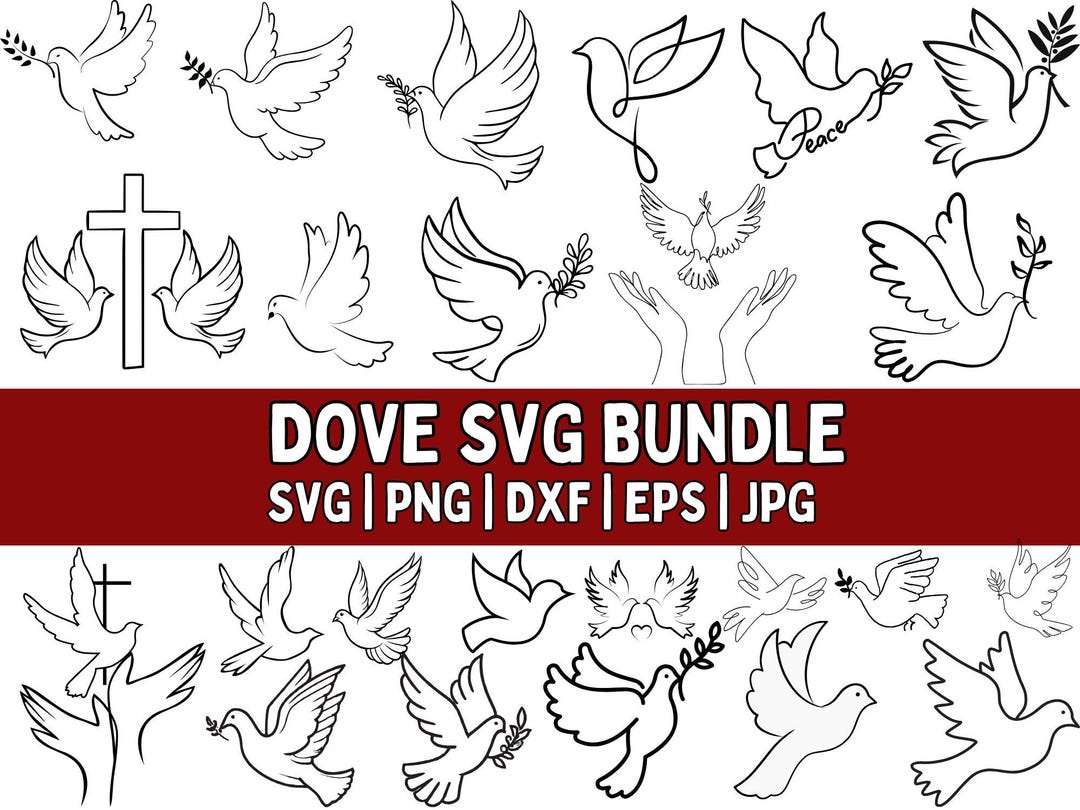 Dove SVG Bundle, Dove PNG Bundle, Dove Clipart, Pigeon SVG Cut Files ...