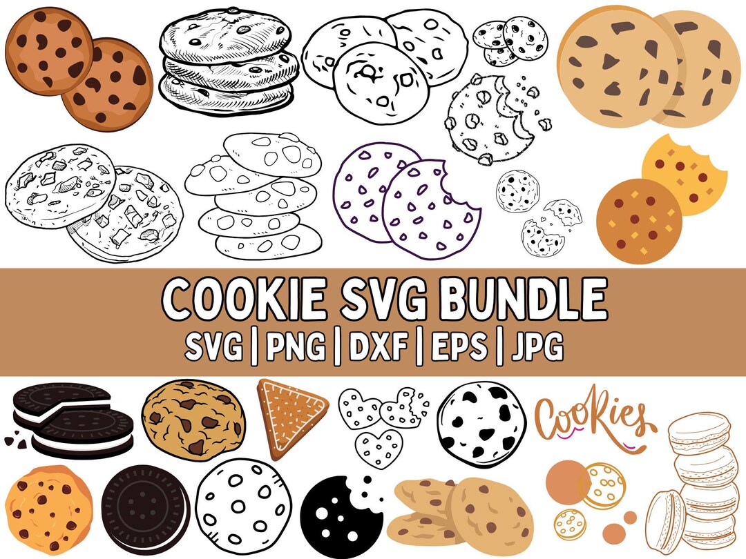 Cookie SVG Bundle: Clipart Vector Cut Files (digital Download) - Etsy