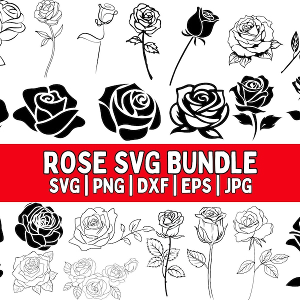 Rose Svg - Etsy