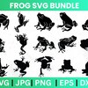 Frog SVG, Frog DXF, Frog PNG, Frog Cut File, Clipart, Digital File, Svg ...