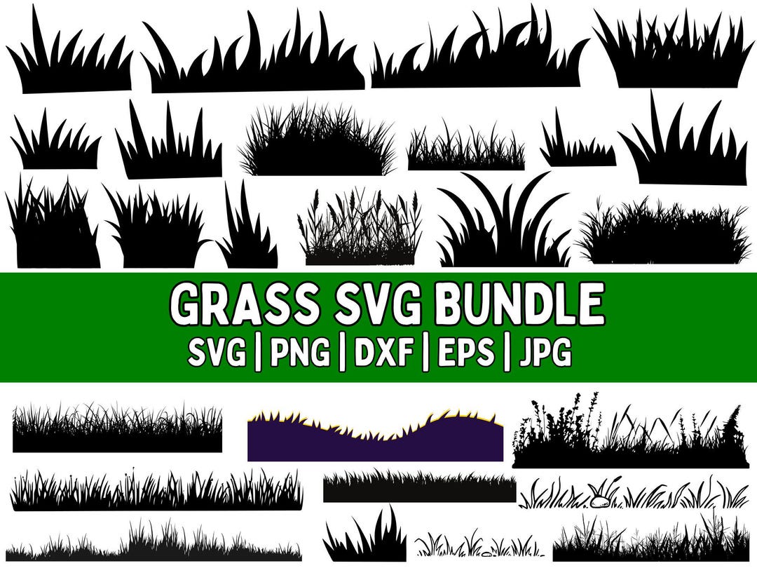 GRASS SVG BUNDLE, Grass Svg Clipart, Wild Grass Svg Cut Files for ...