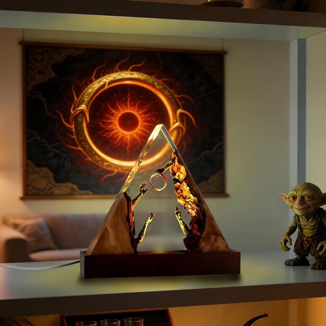 Triangle Diorama Ring Lamp,magic Ring Epoxy Resin Craft Light,custom ...