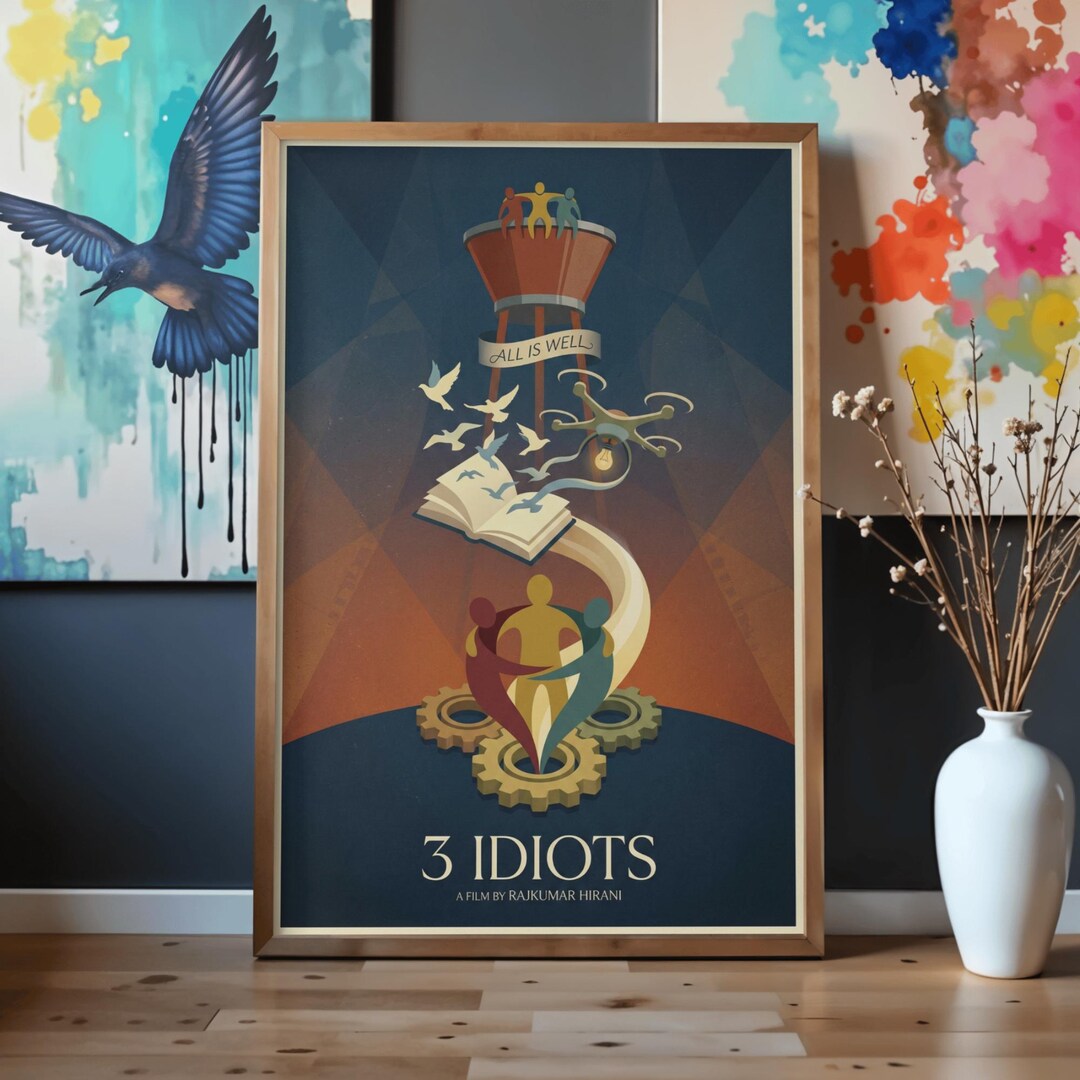 3 Idiots Movie Poster | Minimalist Film Art (instant Download) - Etsy