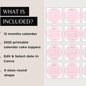 2025 Burn Away Cake Topper Template, Calendar Cake Topper, Canva Cake ...