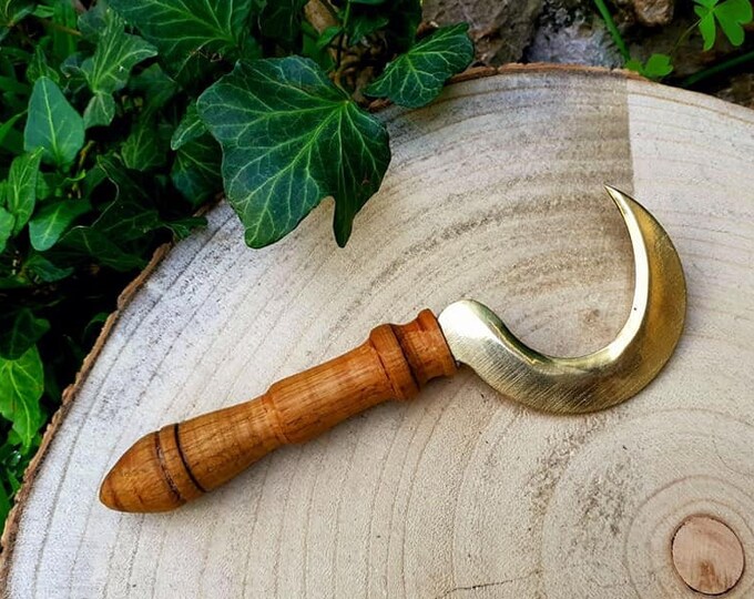 Ritual Sickle With Wood Handle - Etsy