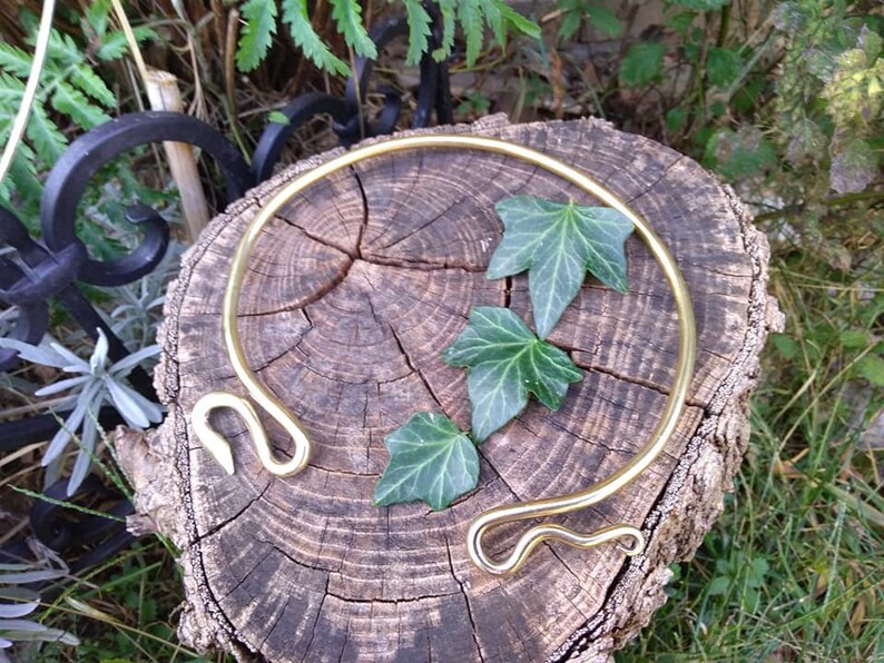 SNAKE TORQUE- Brass - Etsy