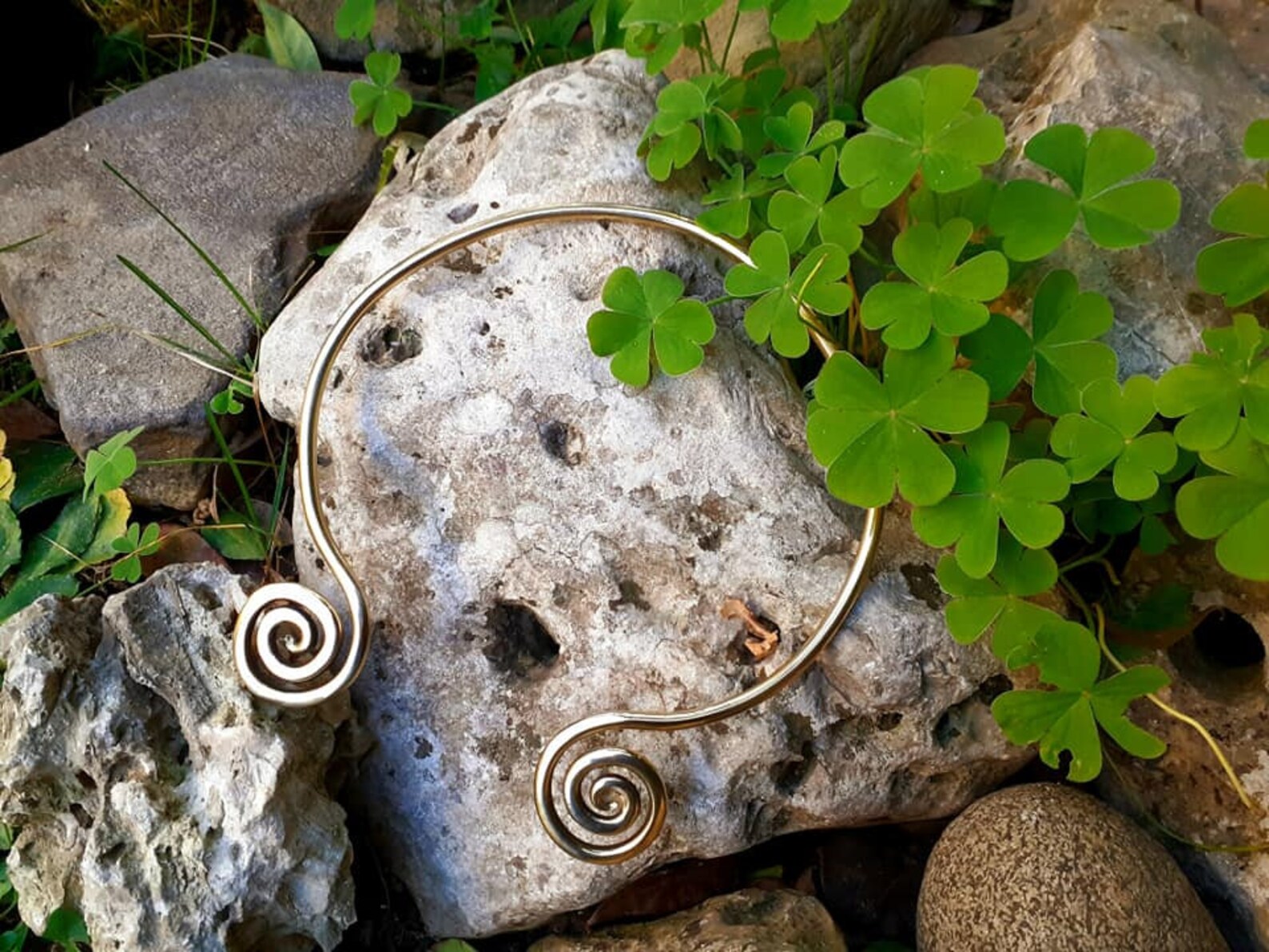 Spiral Brass Torque - Etsy