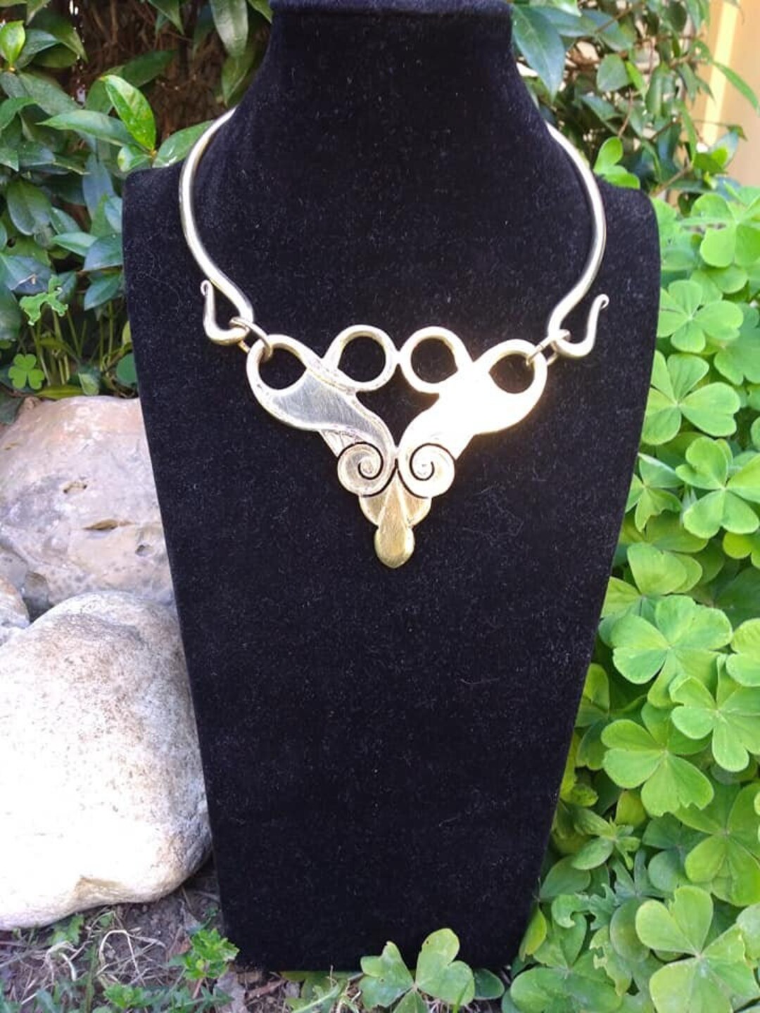 Brass Torque Necklace - Etsy