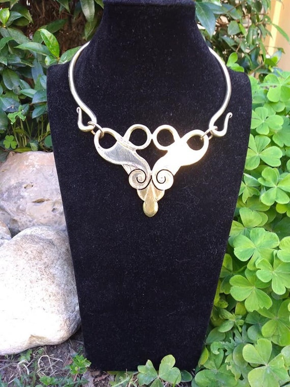 Brass Torque Necklace | Etsy