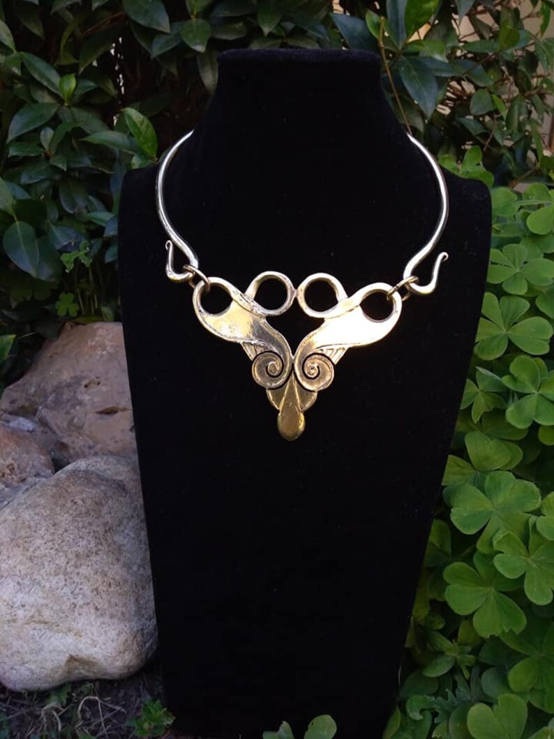 Brass Torque Necklace | Etsy