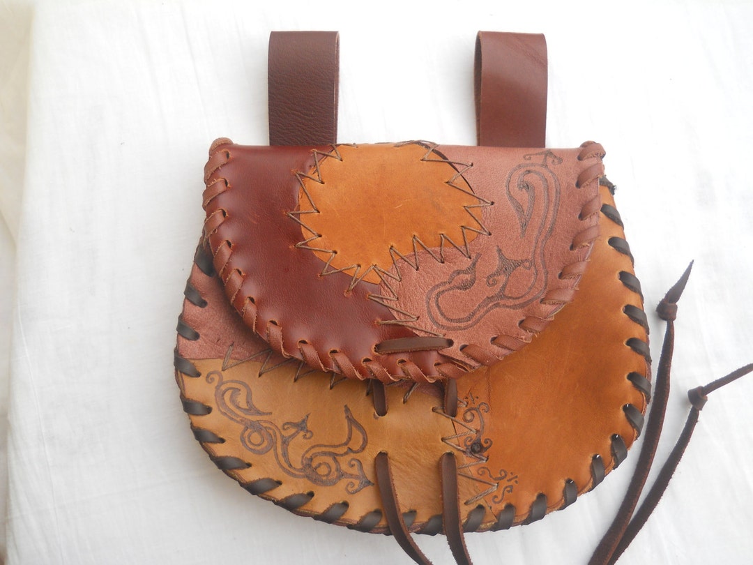 Multi Color Leather Belt Bag, Pouch - Etsy