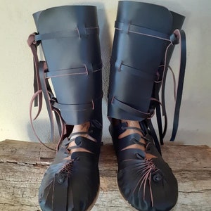 Leather Celtic Shoes Higt 28cm - Etsy