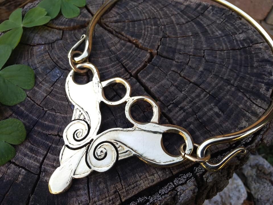 Brass Torque Necklace | Etsy